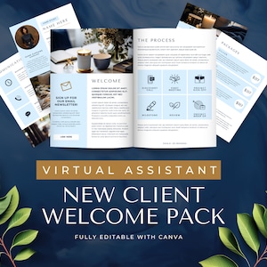 Virtual Assistant Welcome Kit, VA Proposal Template Canva, New Client ...