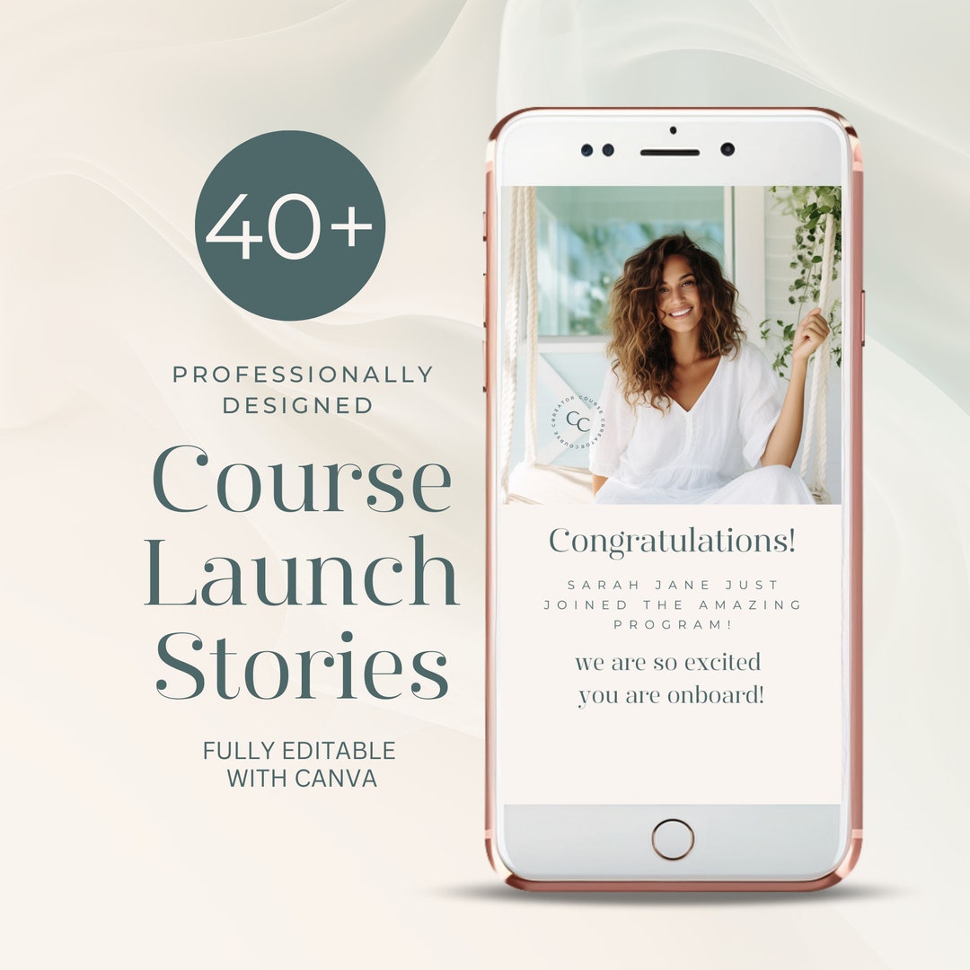 Course Launch Instagram Stories Course Marketing Social Media Canva ...