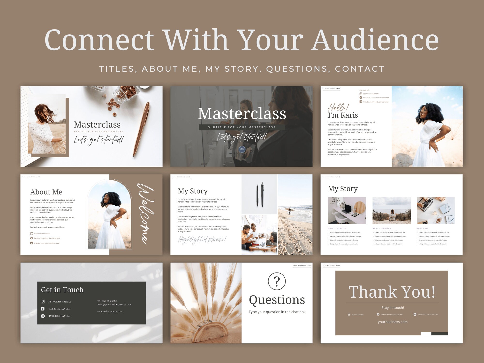 Masterclass Canva Template, INSTANT DOWNLOAD, Webinar Slides, Coaching ...