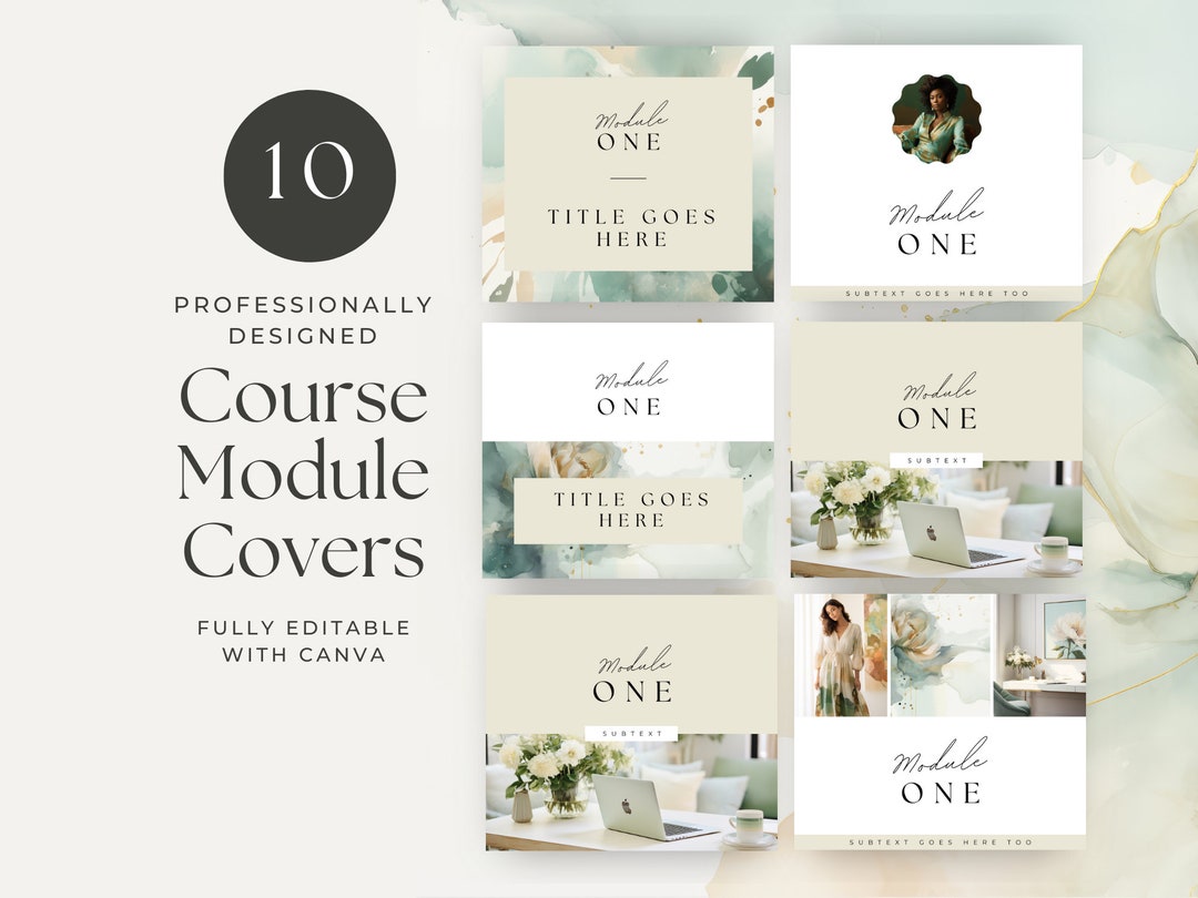 Module Cover Templates, Course Creator Templates, Online Course Module ...