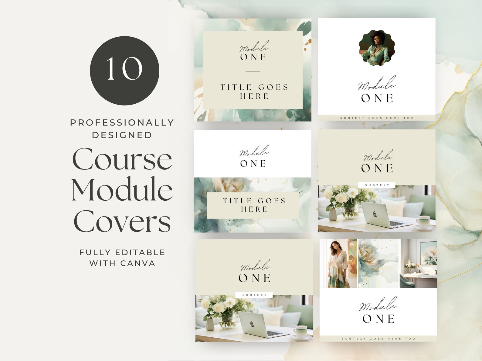 Module Cover Templates, Course Creator Templates, Online Course Module ...