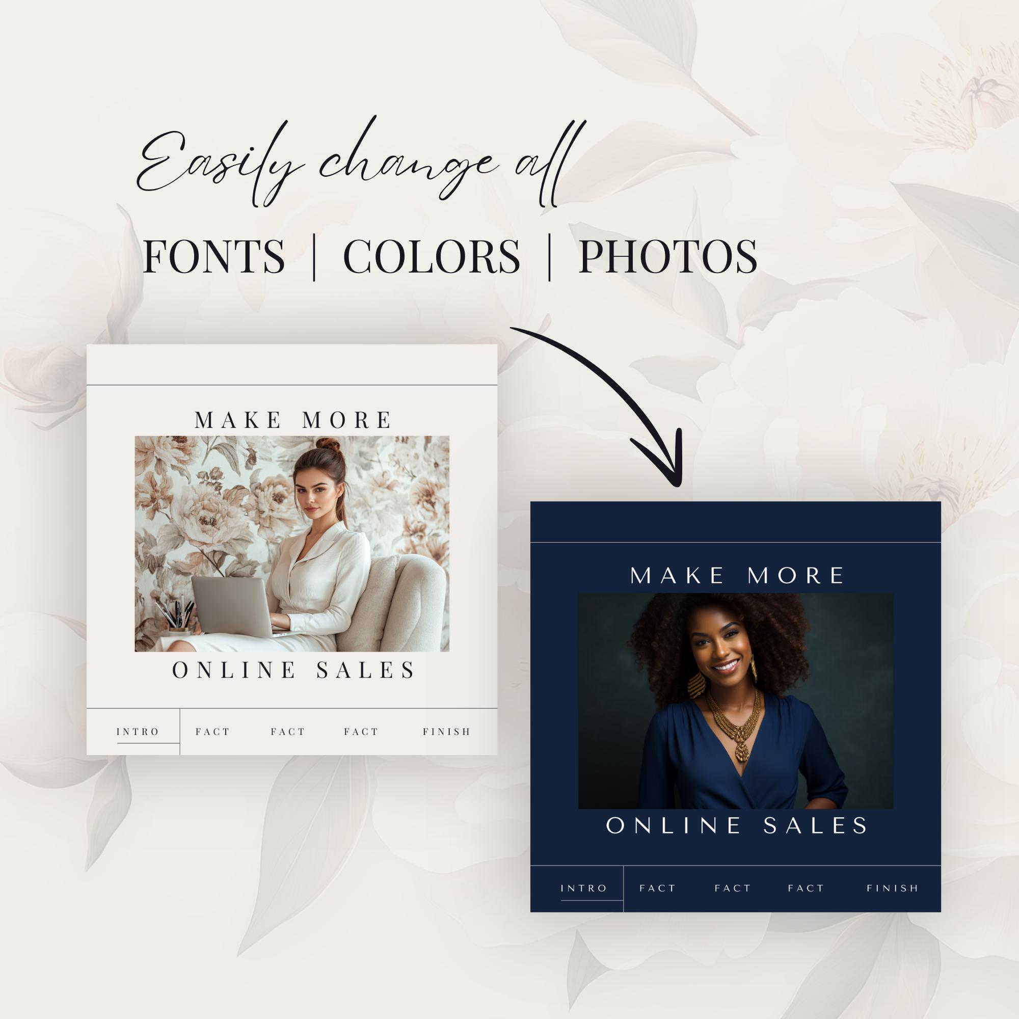 50 Instagram Carousel Templates for Canva Course Creators Seamless ...