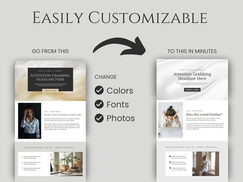 Course Creator Sales Page Canva Template Sales Funnel Course Sales Page ...