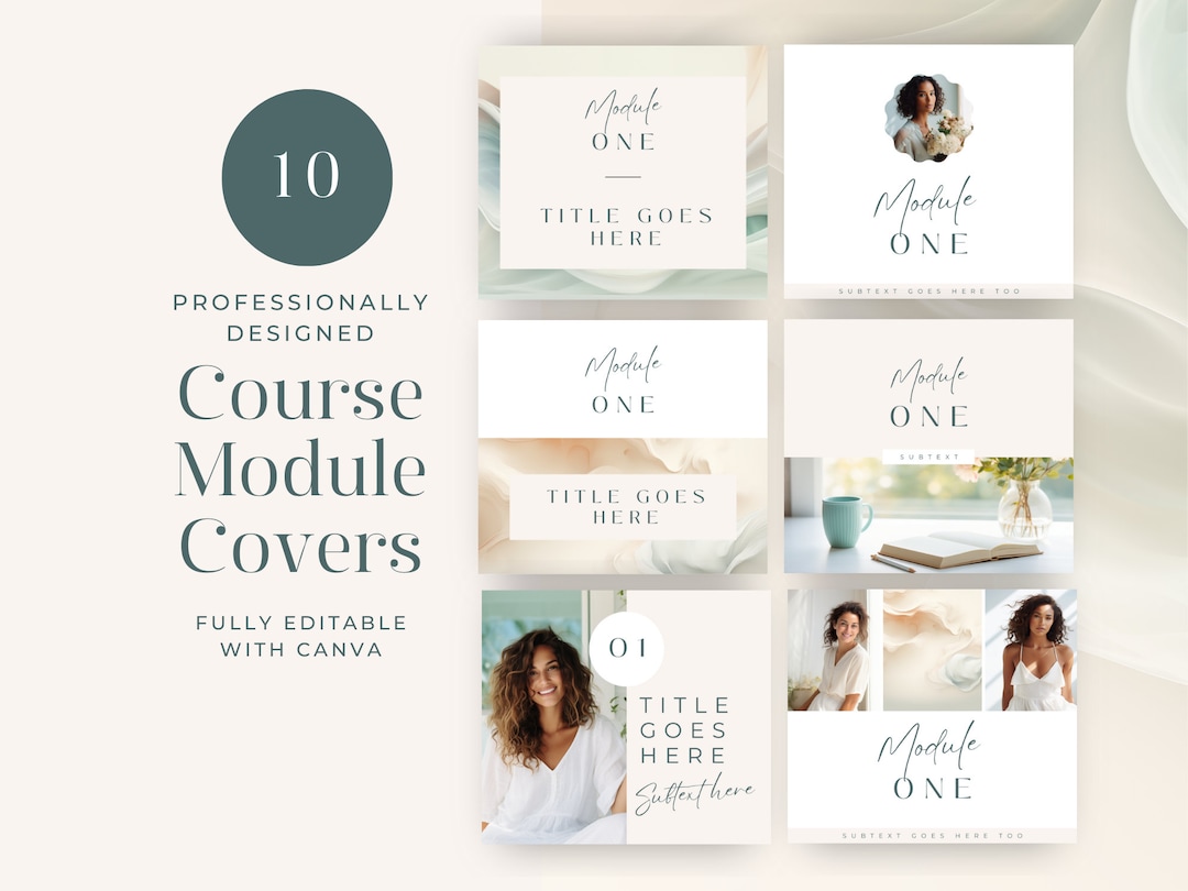 Module Cover Templates, Course Creator Templates, Online Course Module ...