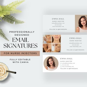 Nurse Injector Email Signature Canva Medspa Canva Signature Template ...