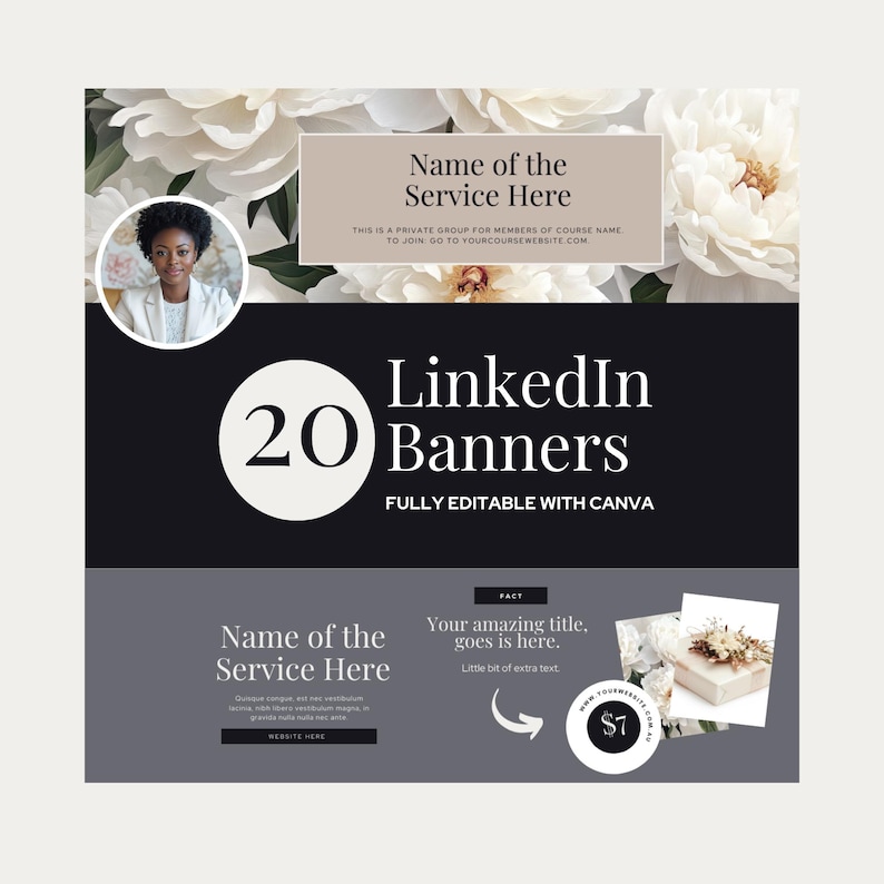 Coach Linkedin Canva Editable Template Course Creator Profile Personal ...