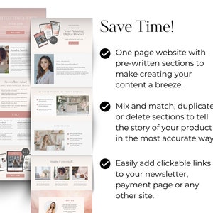 Canva Landing Page Sales Funnel Course Creator Digital Product Canva ...
