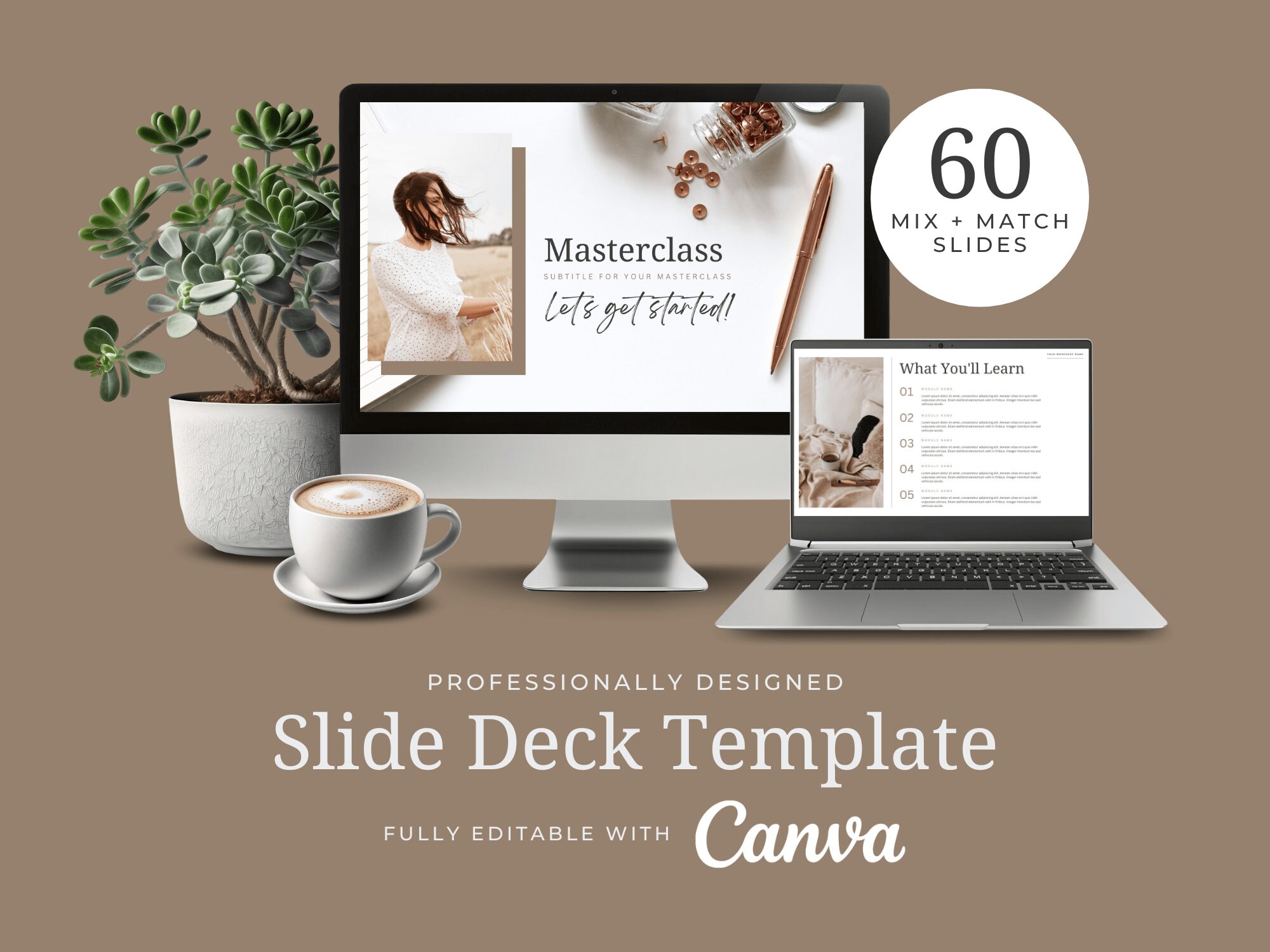 Masterclass Canva Template, INSTANT DOWNLOAD, Webinar Slides, Coaching ...