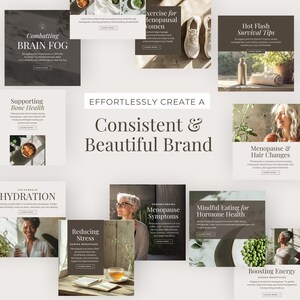 Menopause Instagram Template Hormone Social Media Post Health Coach ...