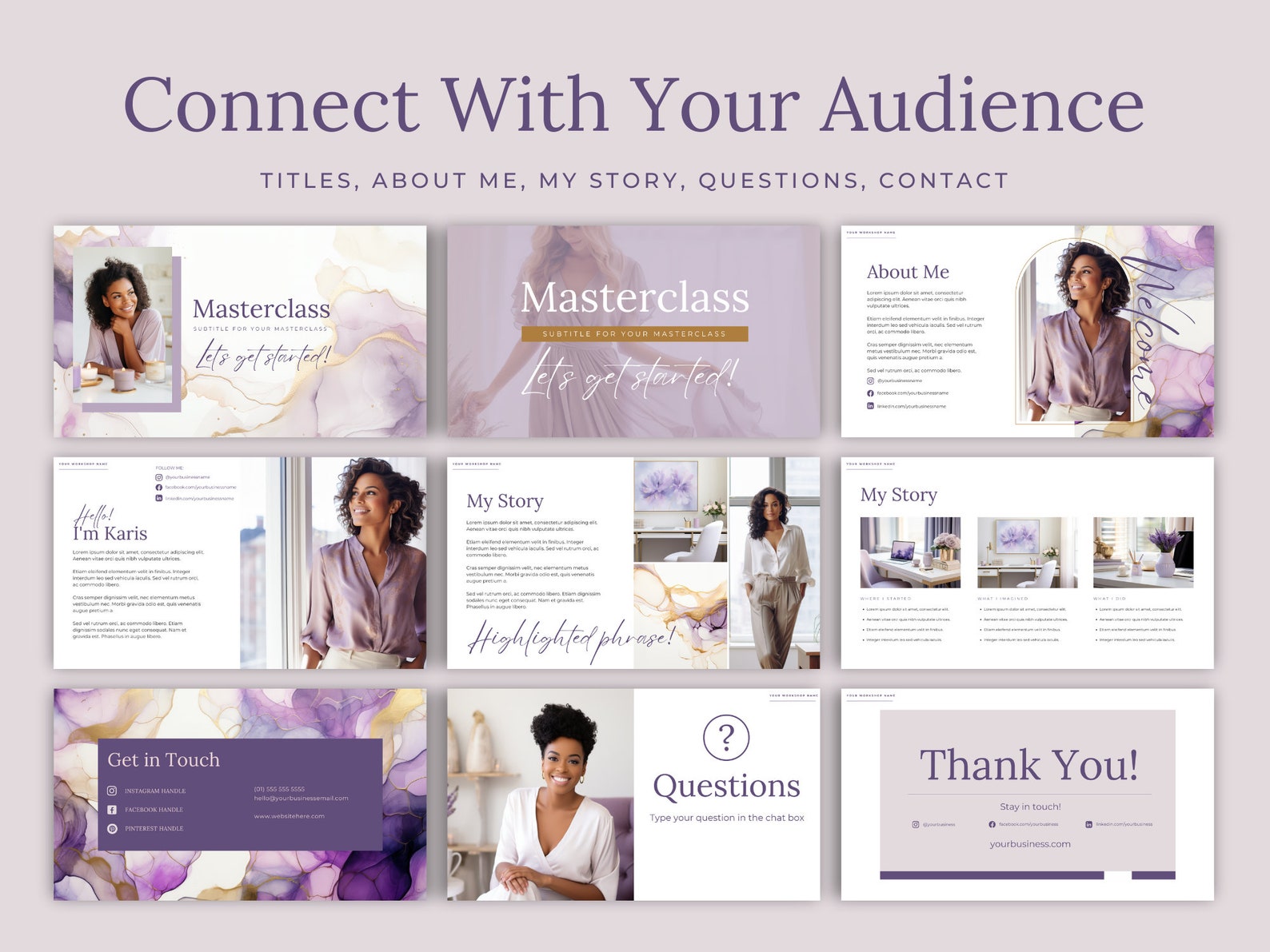Webinar Template, Course Template Canva, Canva Presentation, Slide Deck Template Canva, Course ...