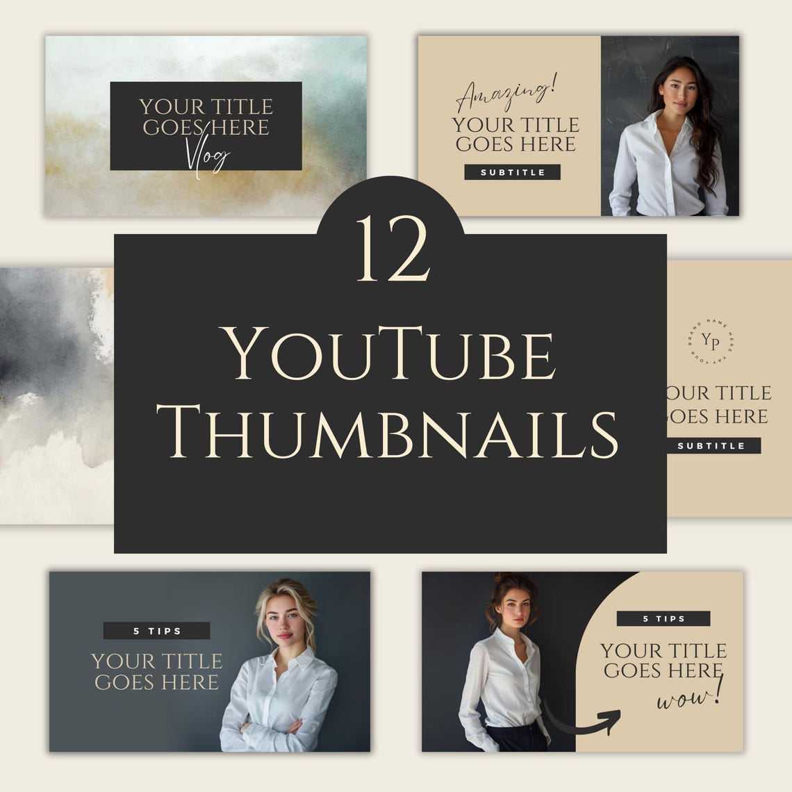Youtube Thumbnail Editable Youtube Banner Canva Template Vlog Thumbnail ...
