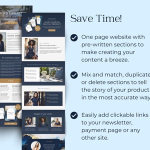 Digital Product Sales Page Landing Page Canva Website Course Website ...