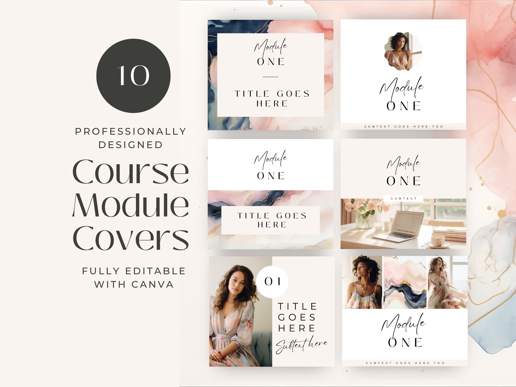 Module Cover Templates, Course Creator Templates, Online Course Module ...