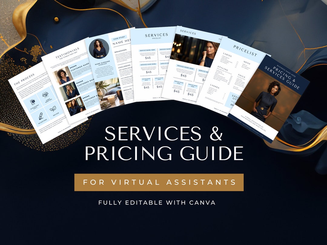 Virtual Assistant Services & Pricing Guide, VA Starter Kit, Client ...