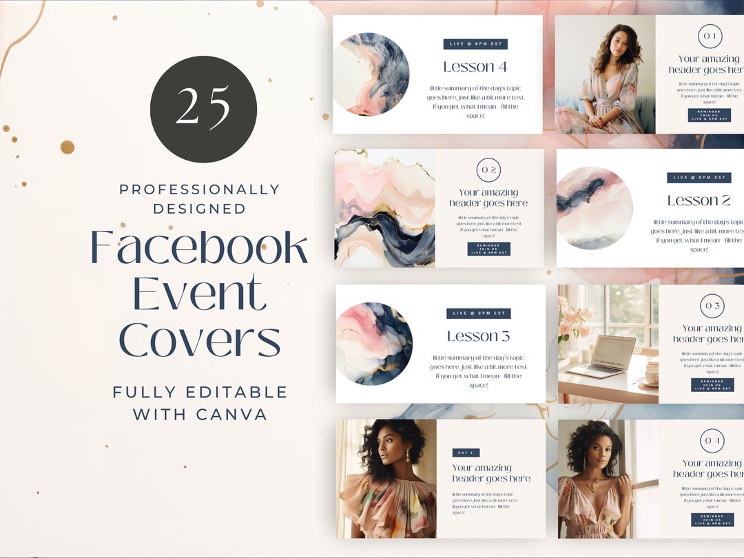 Facebook Event Template, INSTANT DIGITAL DOWNLOAD, Canva Event Covers ...