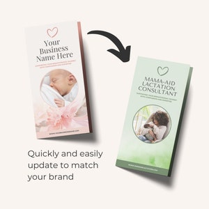 Lactation Consultant Brochure Doula Business Templates Canva Template ...