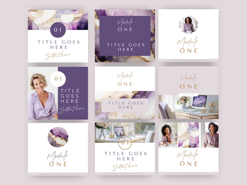 Module Cover Templates, Course Creator Templates, Online Course Module ...