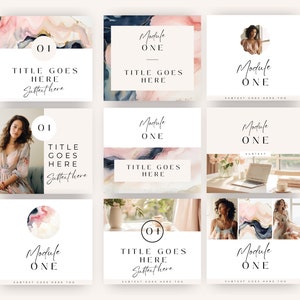 Module Cover Templates, Course Creator Templates, Online Course Module ...
