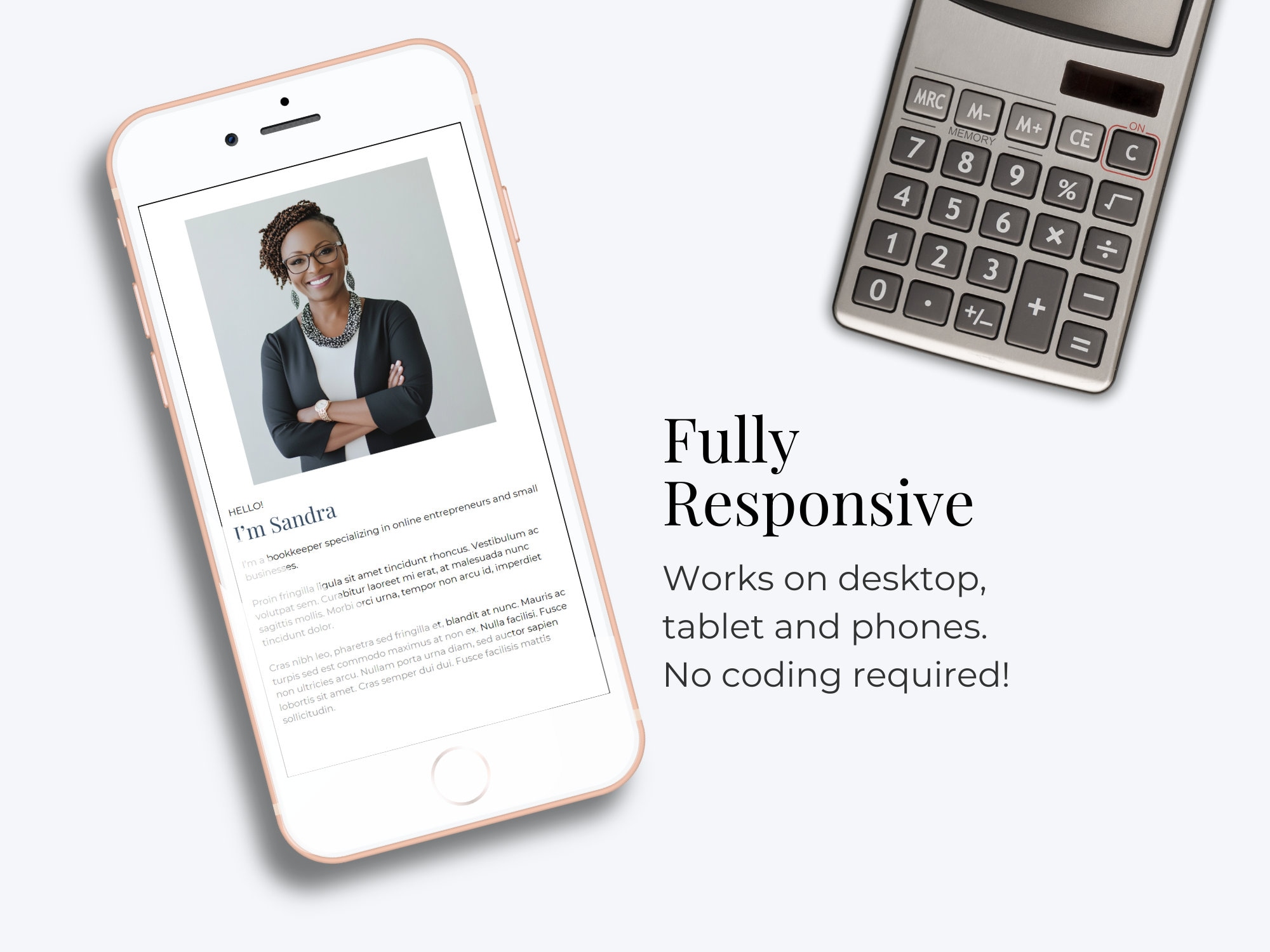 Bookkeeping Website Template Editable in Canva Custom Design for ...
