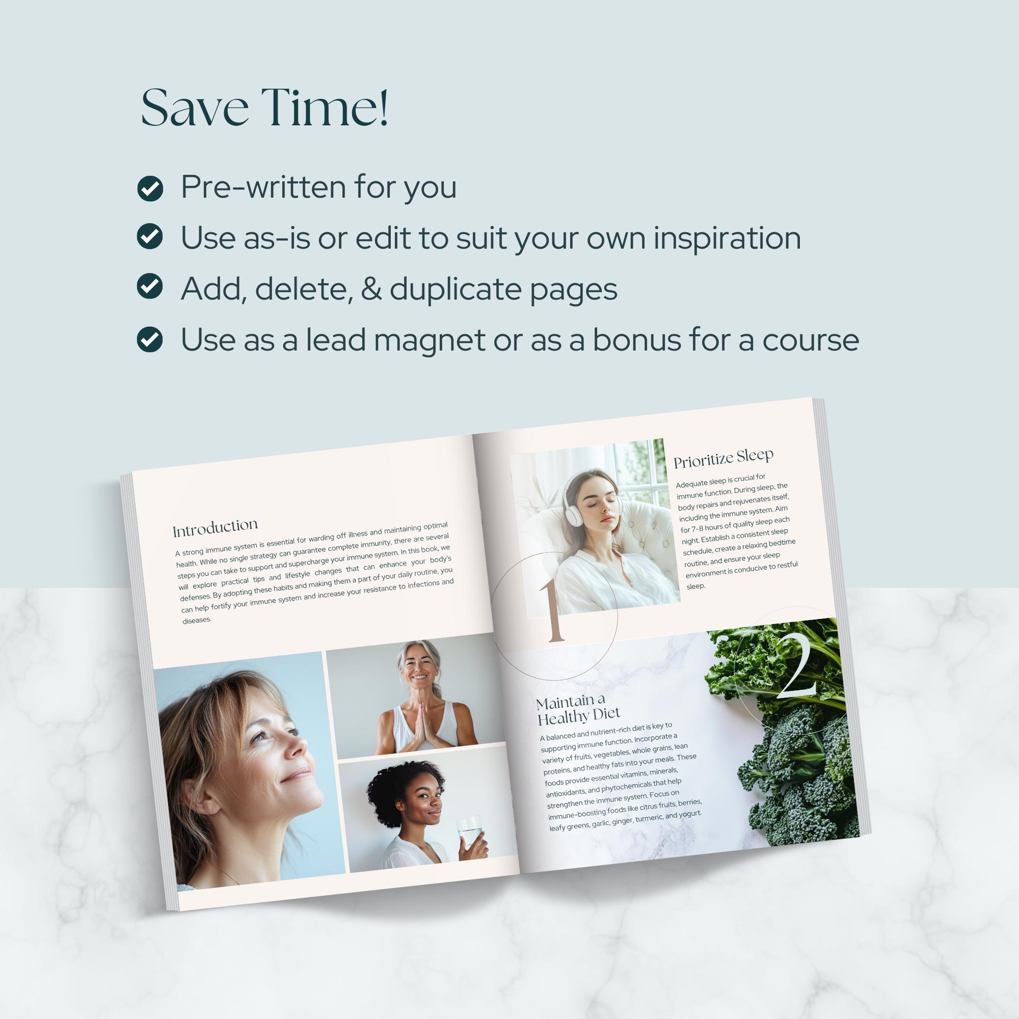 Immunity E-book Done-for-you Digital Wellness Guide Boost Immune System ...