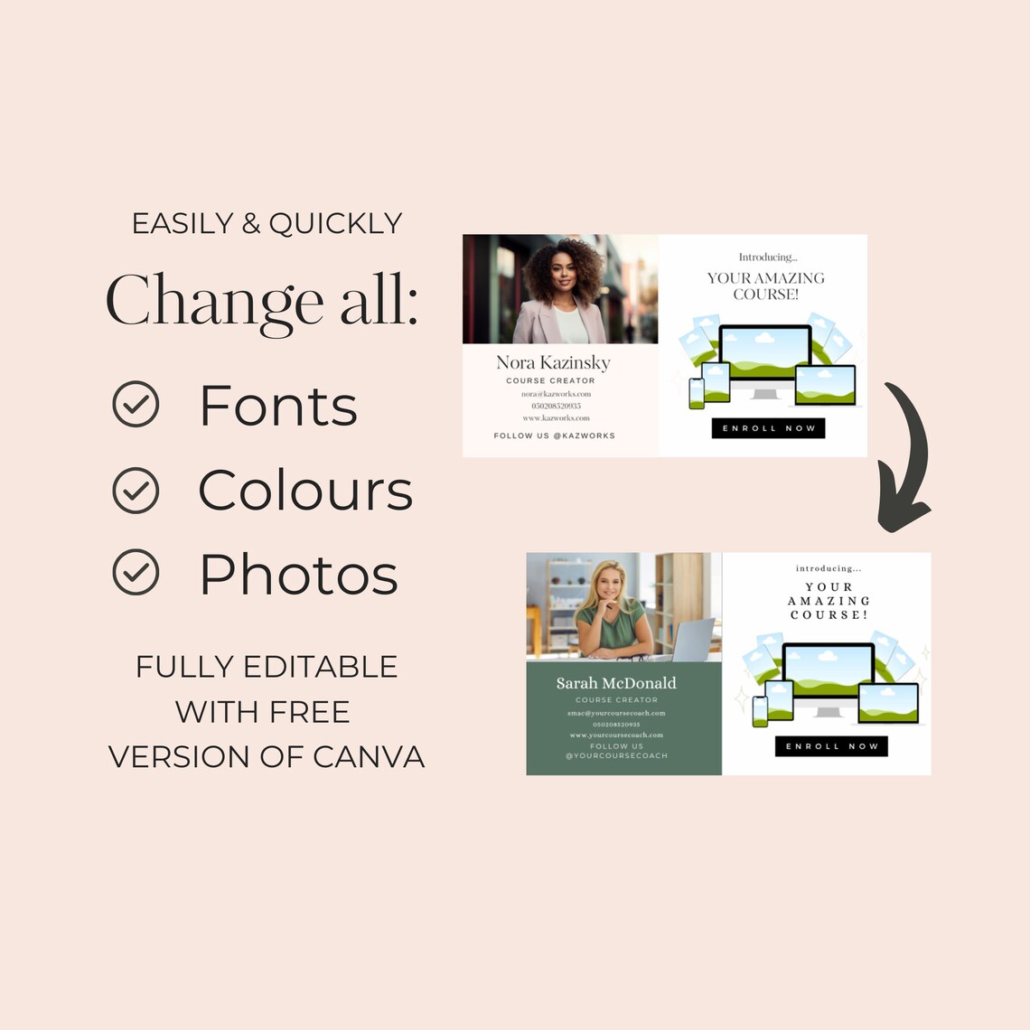 Email Signatures Templates Canva Canva Signature Template Modern Email ...