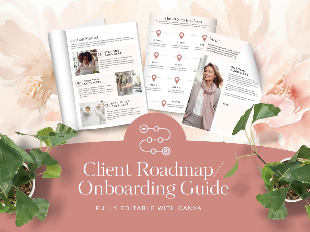 Client Onboarding Guide Coaching Roadmap Client Roadmap Canva Template ...