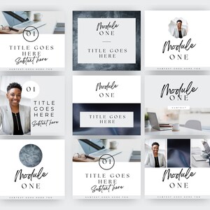 Module Cover Templates, Course Creator Templates, Online Course Module ...