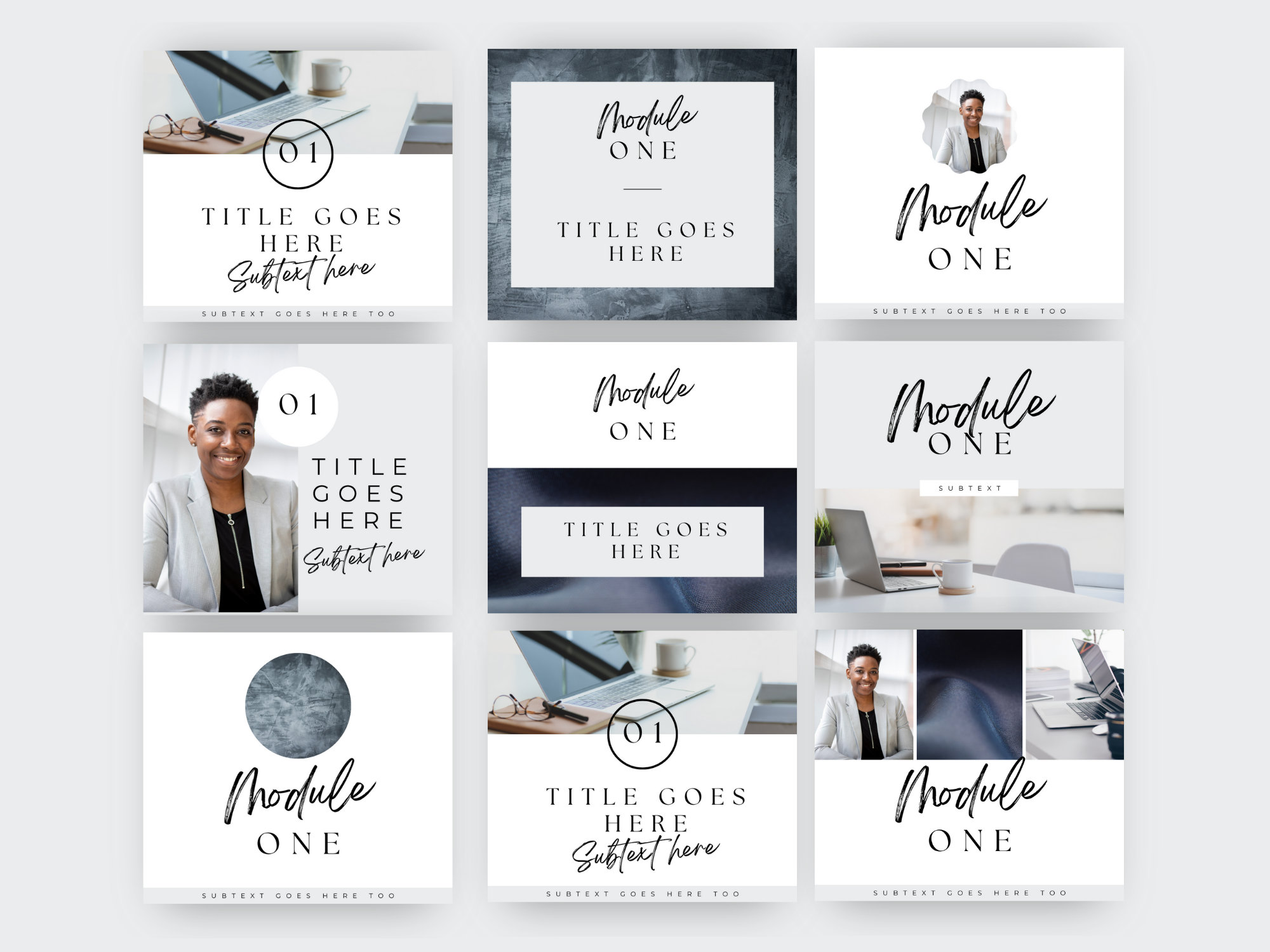 Module Cover Templates, Course Creator Templates, Online Course Module ...