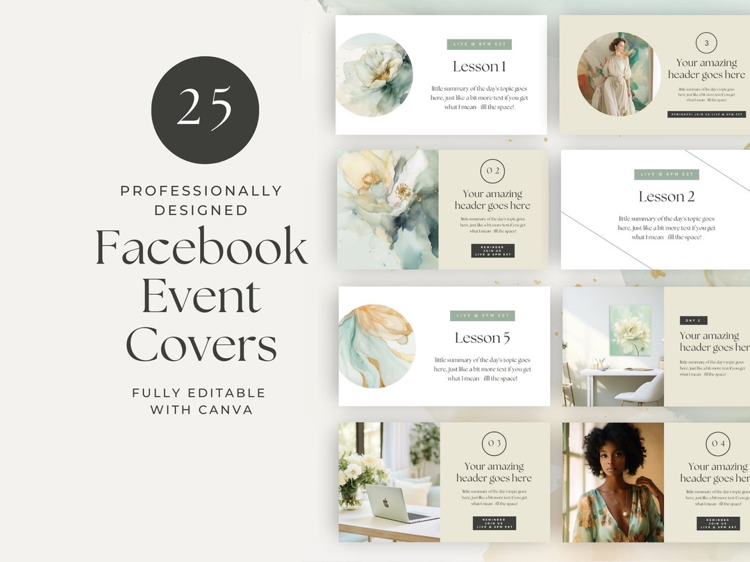 Facebook Event Template, INSTANT DIGITAL DOWNLOAD, Canva Event Covers ...