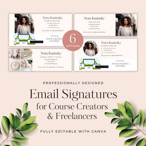 Email Signatures Templates Canva Canva Signature Template Modern Email ...