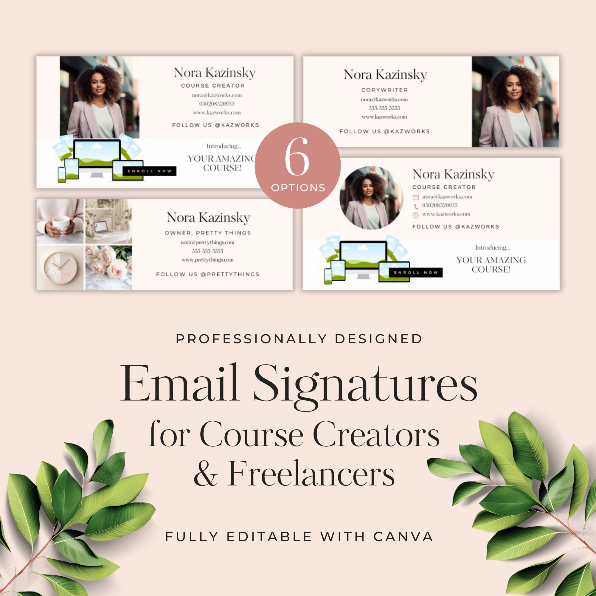 Email Signatures Templates Canva Canva Signature Template Modern Email ...