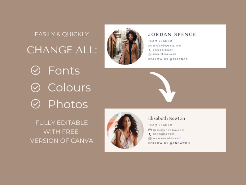 Virtual Assistant Email Signature Canva VA Canva Signature Template ...