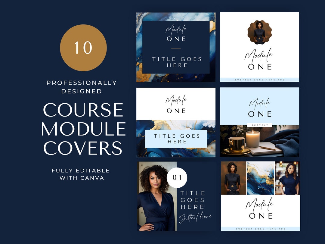 Module Cover Templates, Course Creator Templates, Online Course Module 