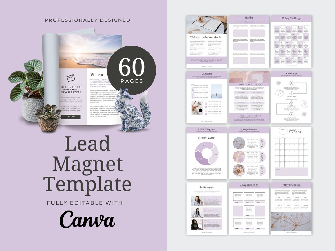 Lead Magnet Canva Template, INSTANT DIGITAL DOWNLOAD, Lead Generator ...