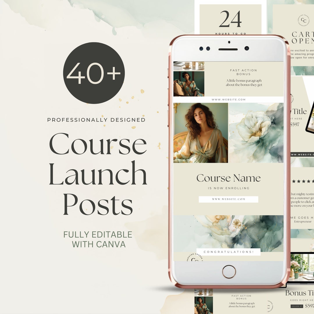 Launch Template Canva, Course Launch Instagram, INSTANT DIGITAL ...