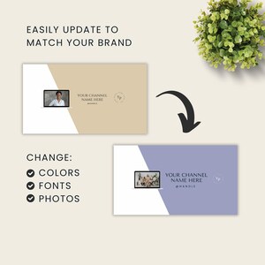 Editable Canva Template Youtube Banner Templates Video Thumbnail Trendy ...