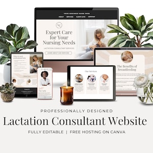Lactation Consultant Brochure Doula Business Templates Canva Template ...
