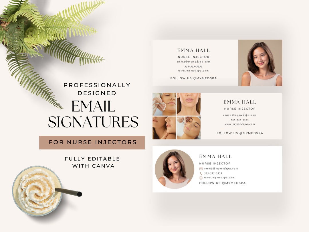 Nurse Injector Email Signature Canva Medspa DIY Signature Template ...