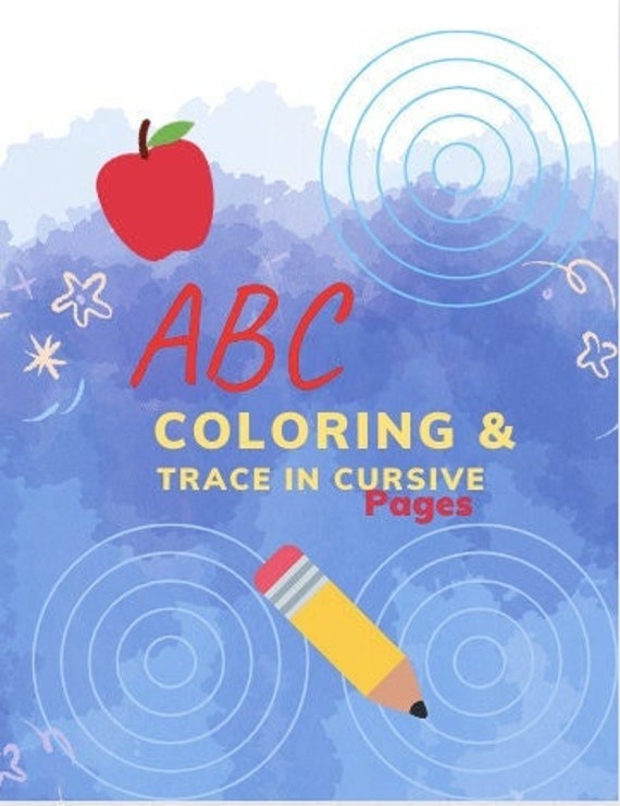 INTERACTIVE ABC CURSIVE Coloring Book - Etsy