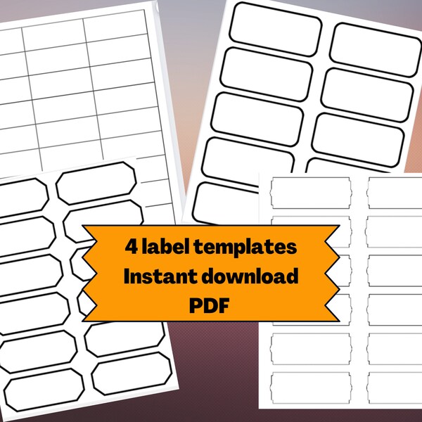 2x4 Label Template - Etsy