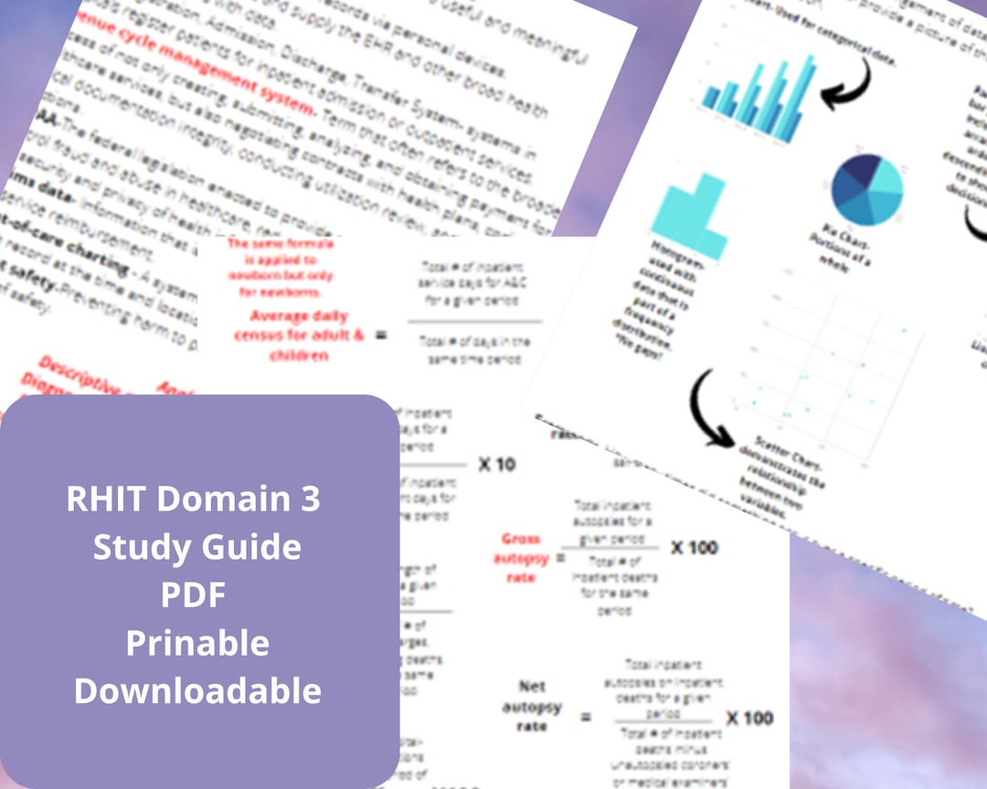 RHIT Domain 3 Study Guide - Etsy