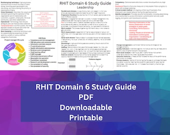 RHIT Domain 4 Study Guide - Etsy