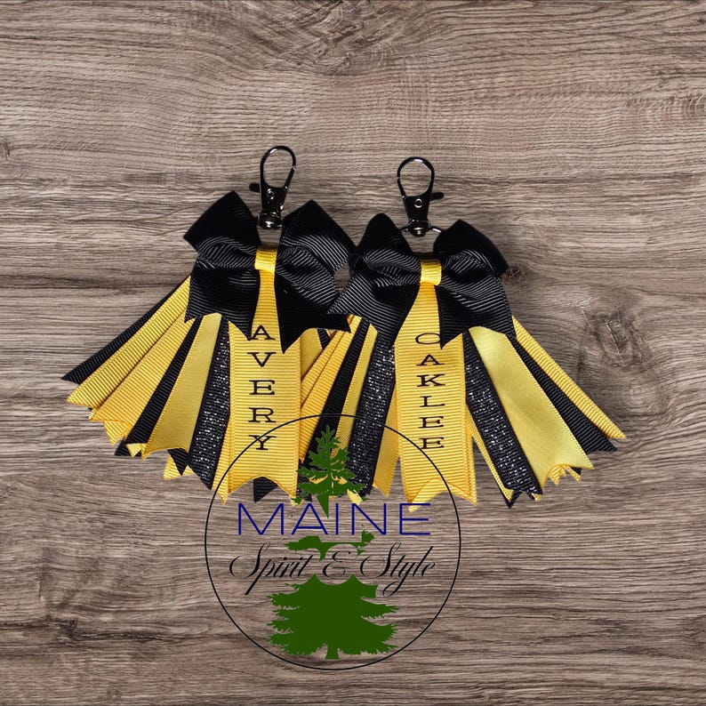 Mini Customized Ribbon Keychain - Etsy