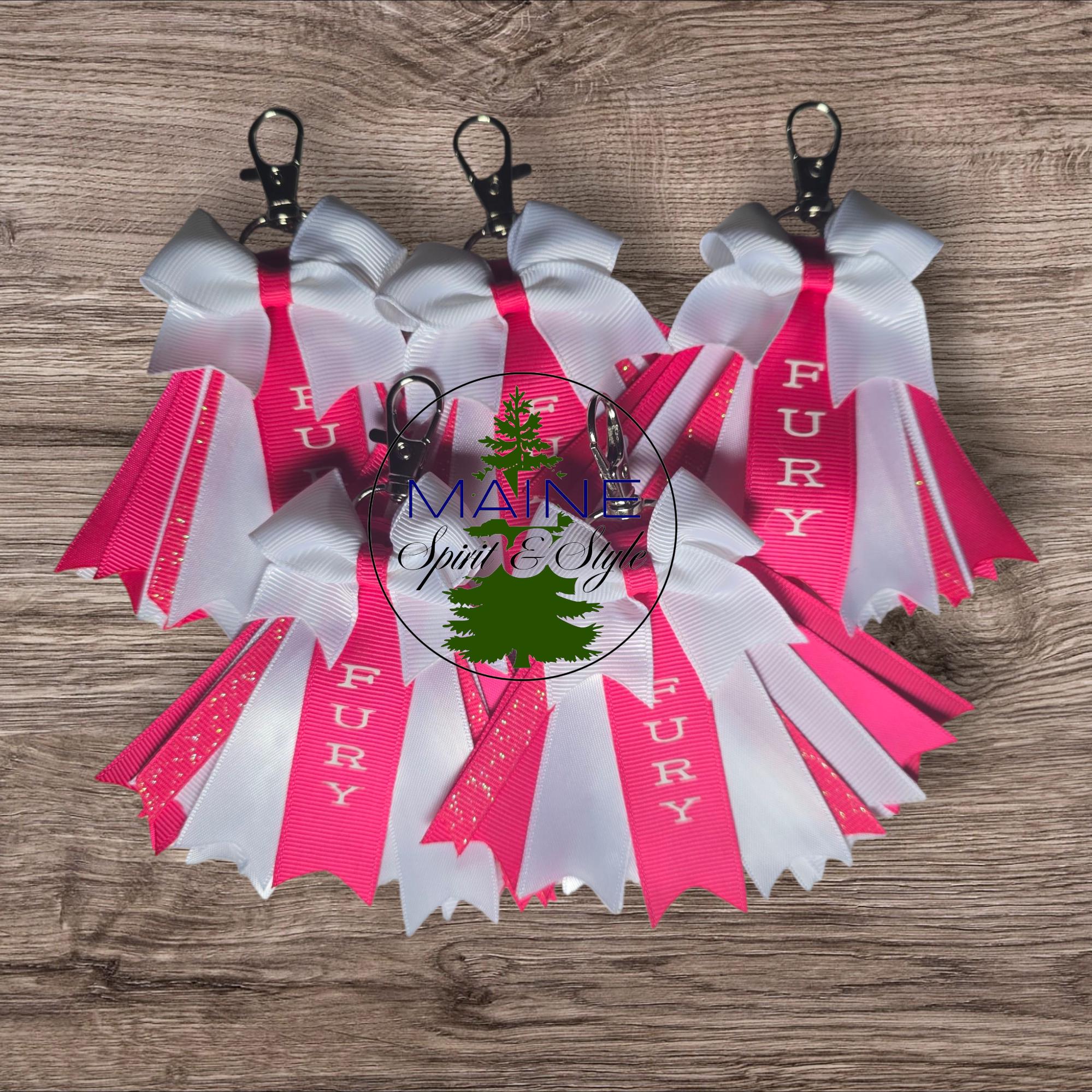 Mini Customized Ribbon Keychain - Etsy