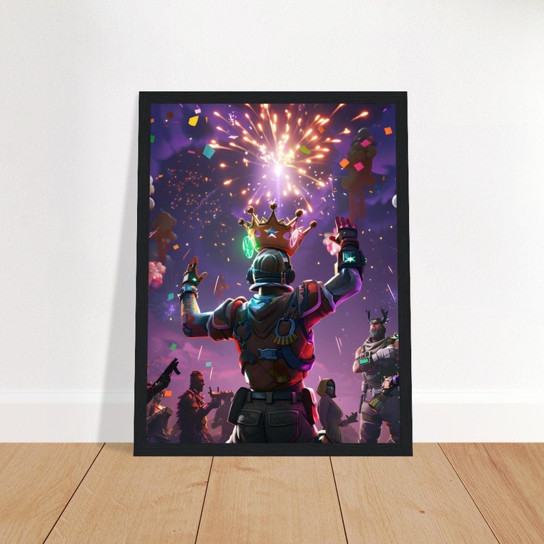 Framed Epic Battle Royale Victory Poster - Ultimate Victory Art Print ...