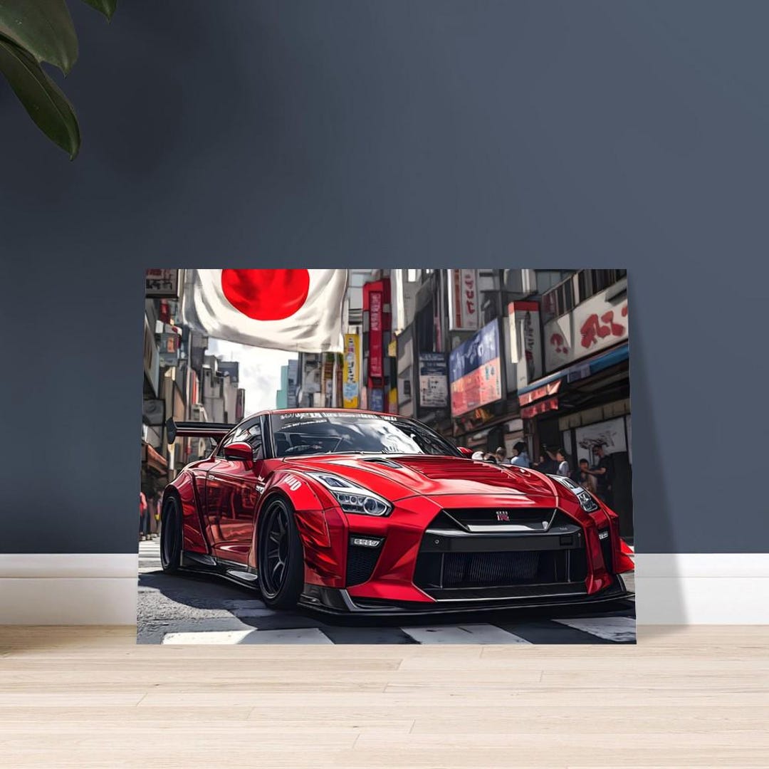 Nissan GTR Poster | High-quality Semi-glossy Art Print | Perfect Gift ...