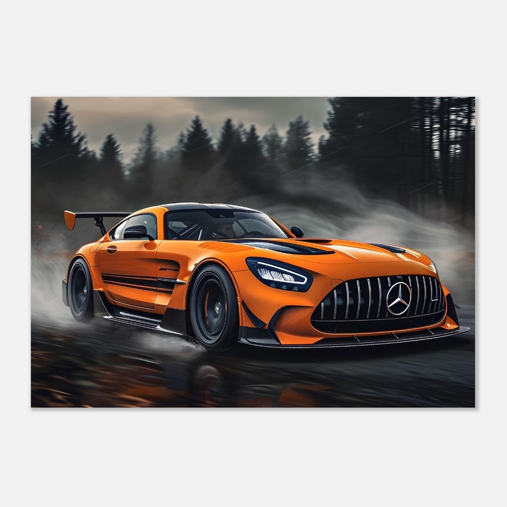 Mercedes-amg GT Poster Luxury Performance Art Print, Automotive Wall ...