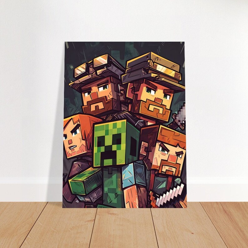 Minecraft Legends Poster: Creepers, Minecraft Players, and Iconic ...
