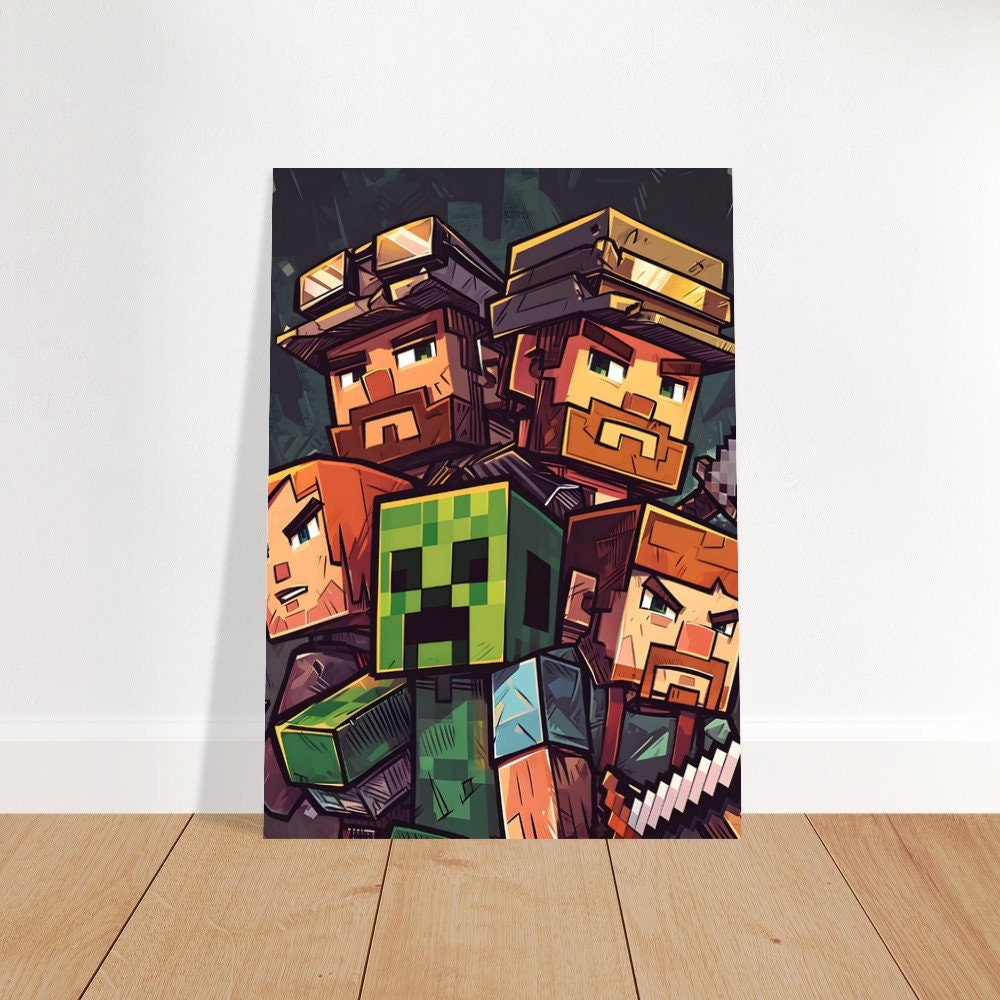 Minecraft Legends Poster: Creepers, Minecraft Players, and Iconic ...