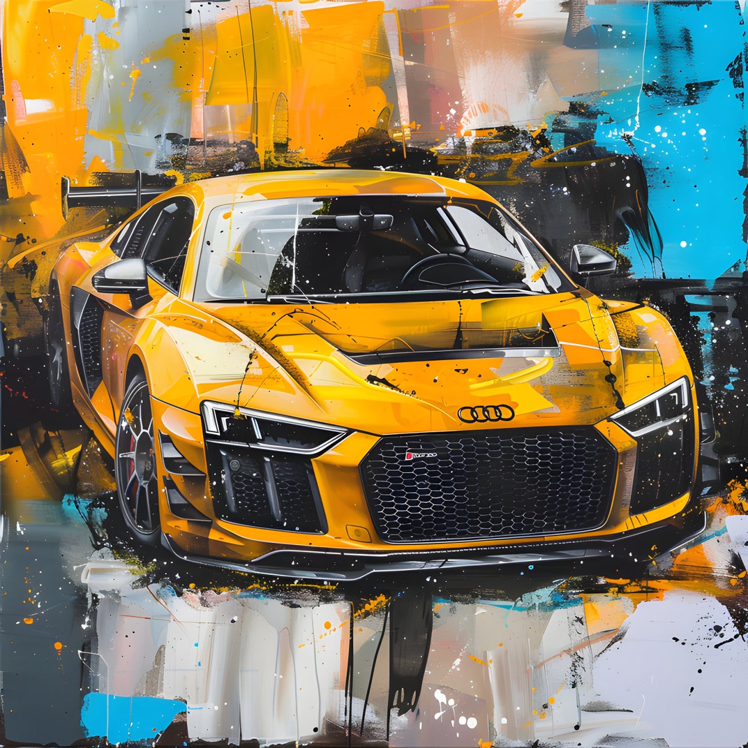 Sleek Audi R8 Poster for Car Enthusiasts - Etsy